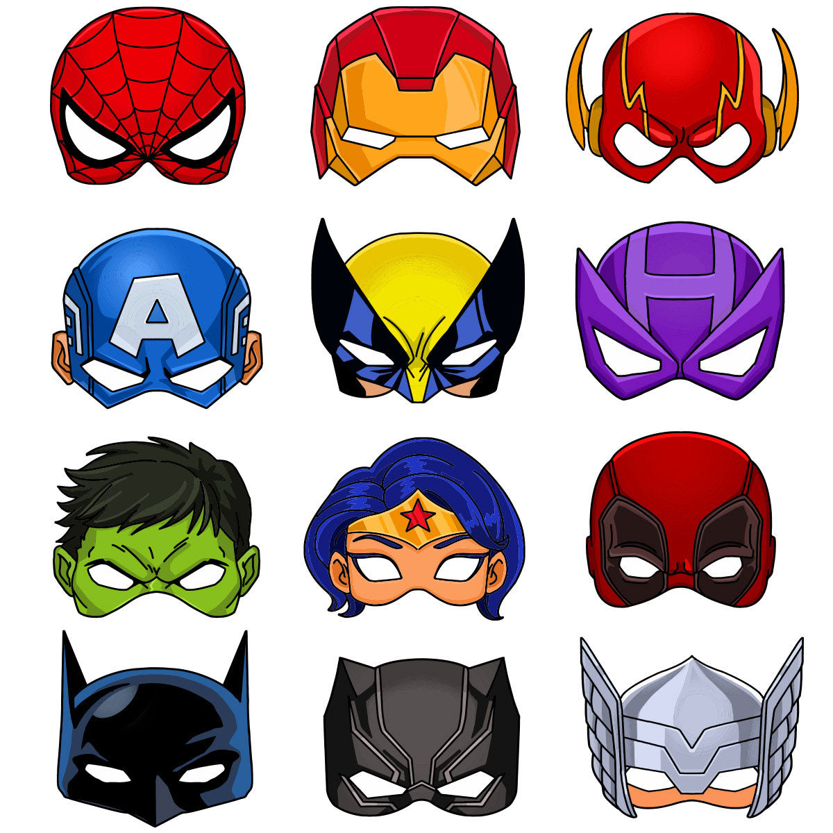 Super Heroes Avengers Justice League Face Masks | Wholesale Party ...