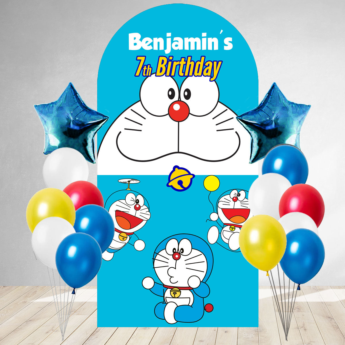 Doraemon Birthday Backdrop & Balloon | Helium Balloons Singapore – Kidz ...