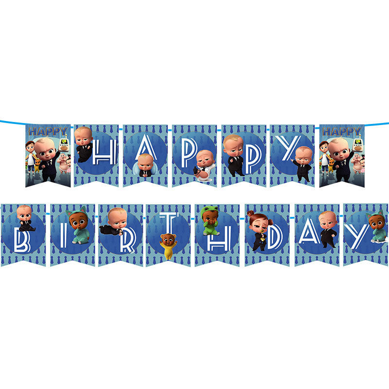 Boss Baby Happy Birthday Banner | Party Supplies Singapore Decoration ...