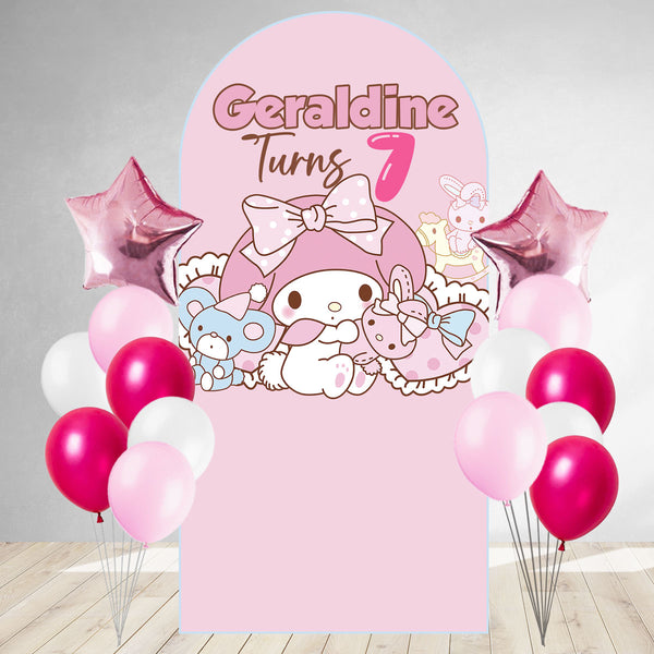 My Melody Birthday Backdrop & Balloon Set | Helium Balloons Singapore ...