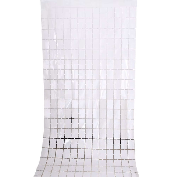 Silver Tinsel Block Foil Backdrop Wedding, 21st Birthday, Bachelorette ...