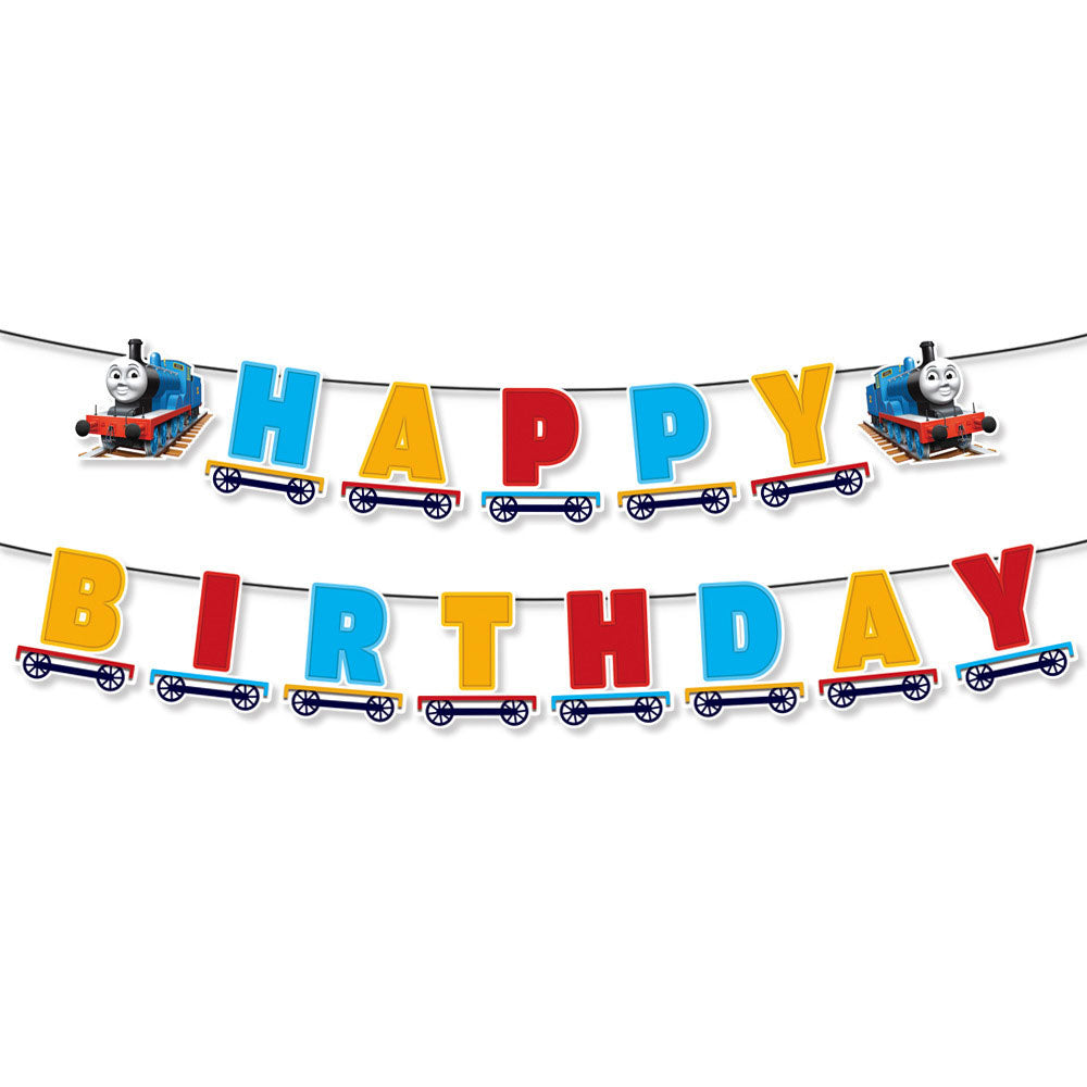 Thomas the Tank Happy Birthday Banner | Thomas Train Party Decoration ...