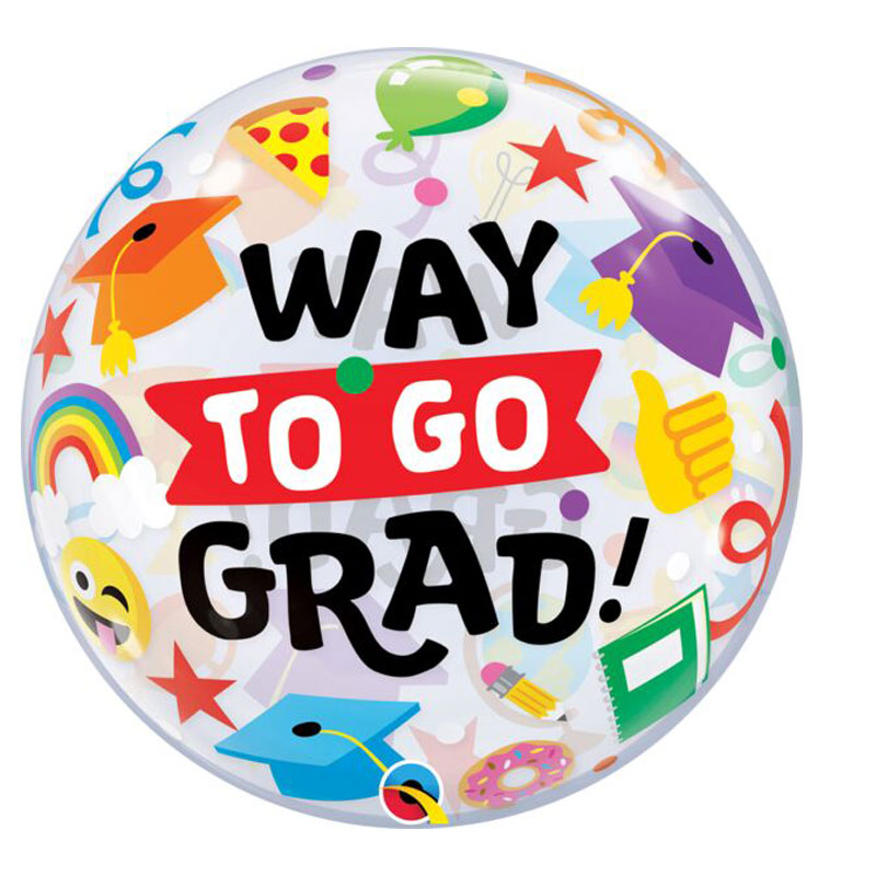22" Way to Go Graduate Bubble Balloon | Graduation Balloons Singapore ...