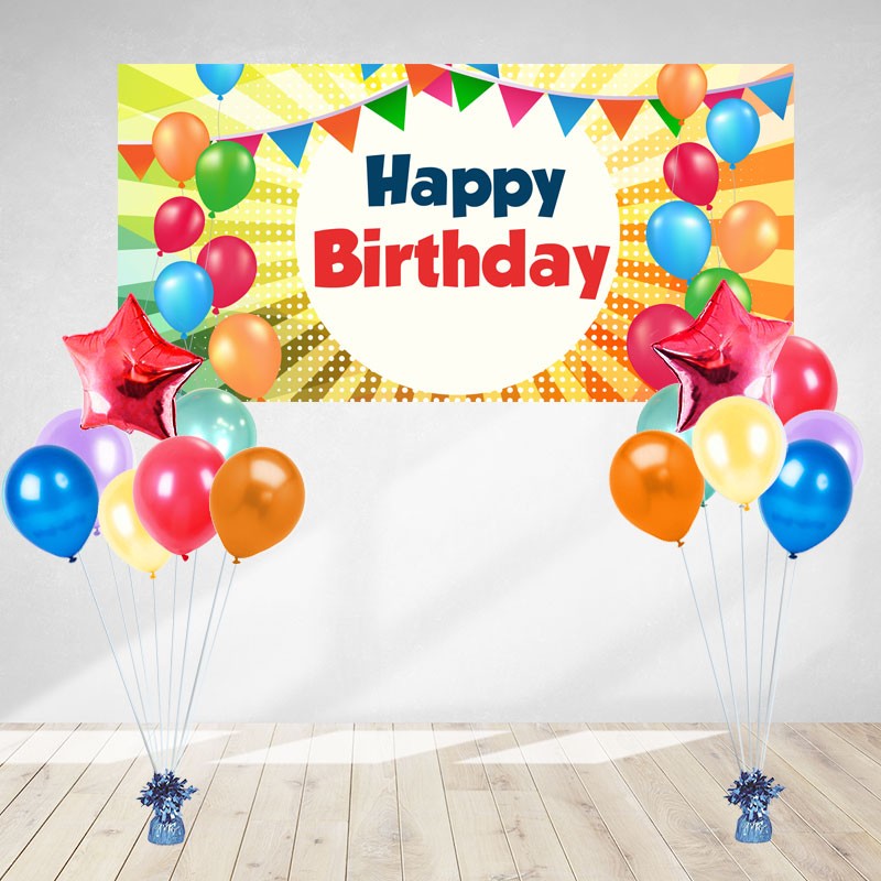 Helium Balloon & Banner Zoom Party Home Package – Kidz Party Store