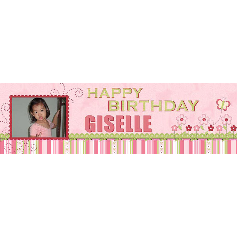 Personalized Happy Spring Birthday Banner - Customized Printing on PVC ...