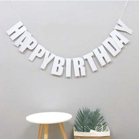 Silver Glitter Happy Birthday Banner | Party Supplies Decoration Kit ...