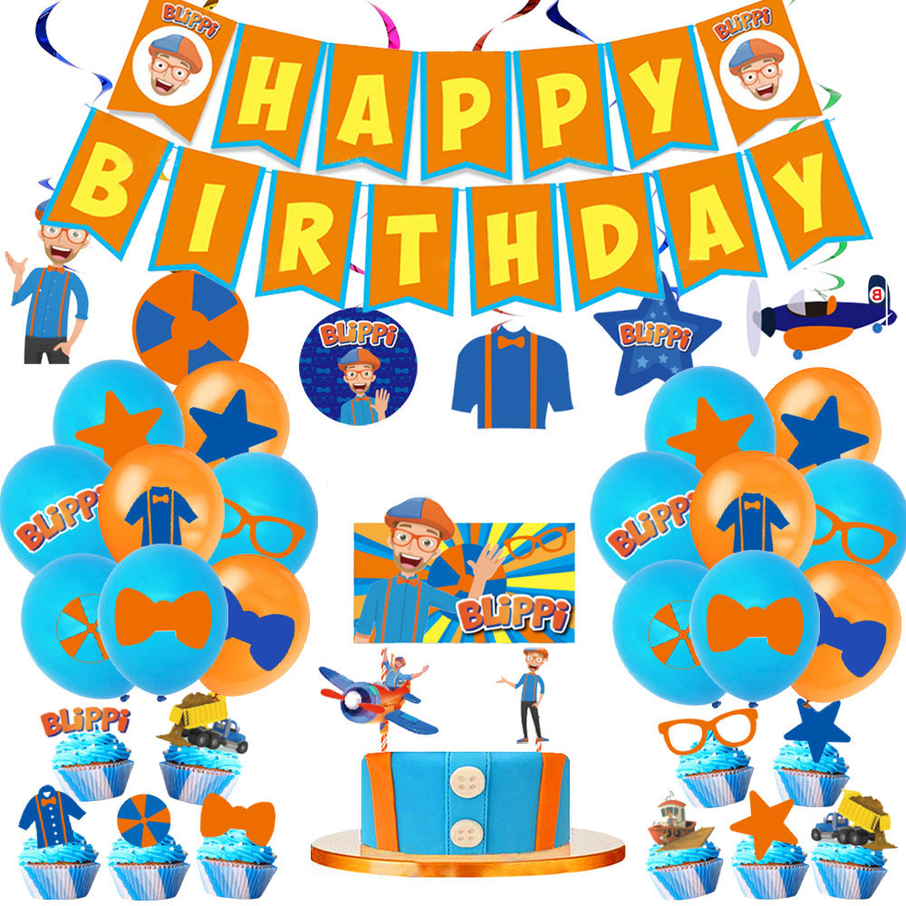 Blippi Birthday Party Kit with Balloons| Party Supplies Singapore ...