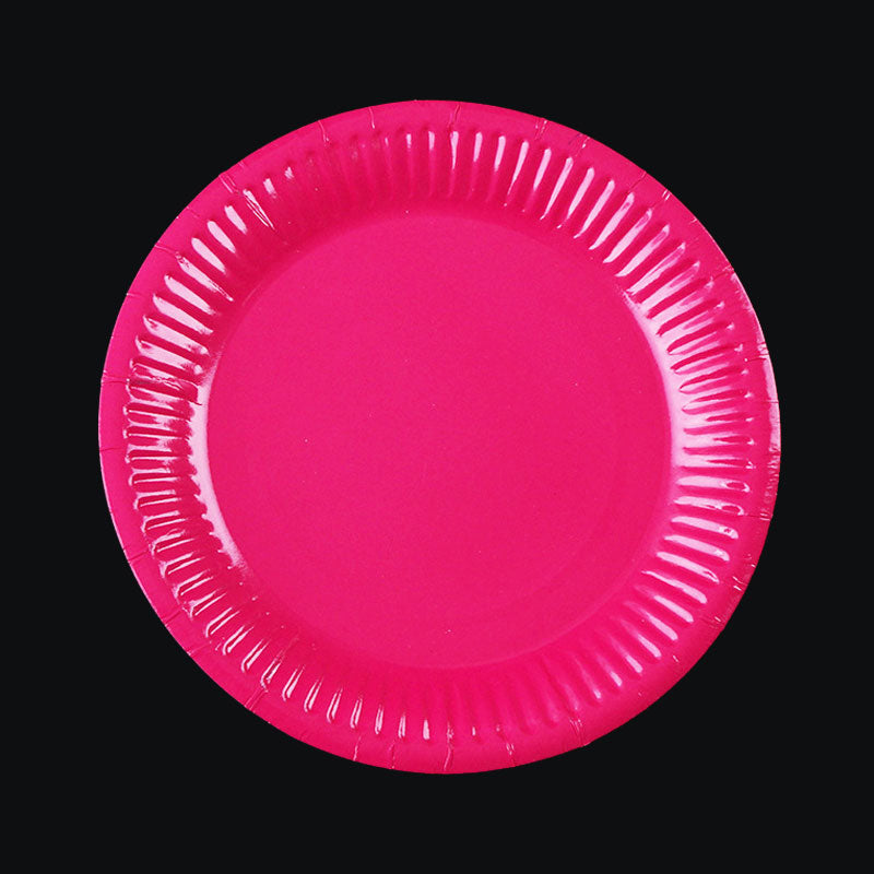 Hot Pink Party Plates - Birthday Party Disposables, Paper Plates – Kidz ...