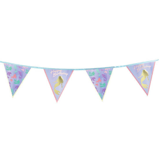 Golden Mermaid Flag Banner | Mermaid Party Supplies Decoration – Kidz ...