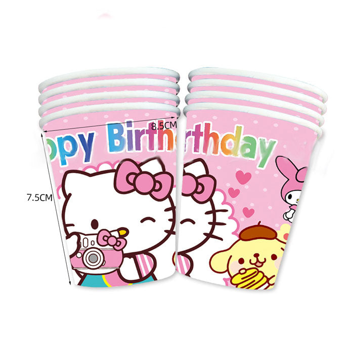Hello Kitty Kawaii Cups | Party Supplies, Helium balloon, Birthday ...