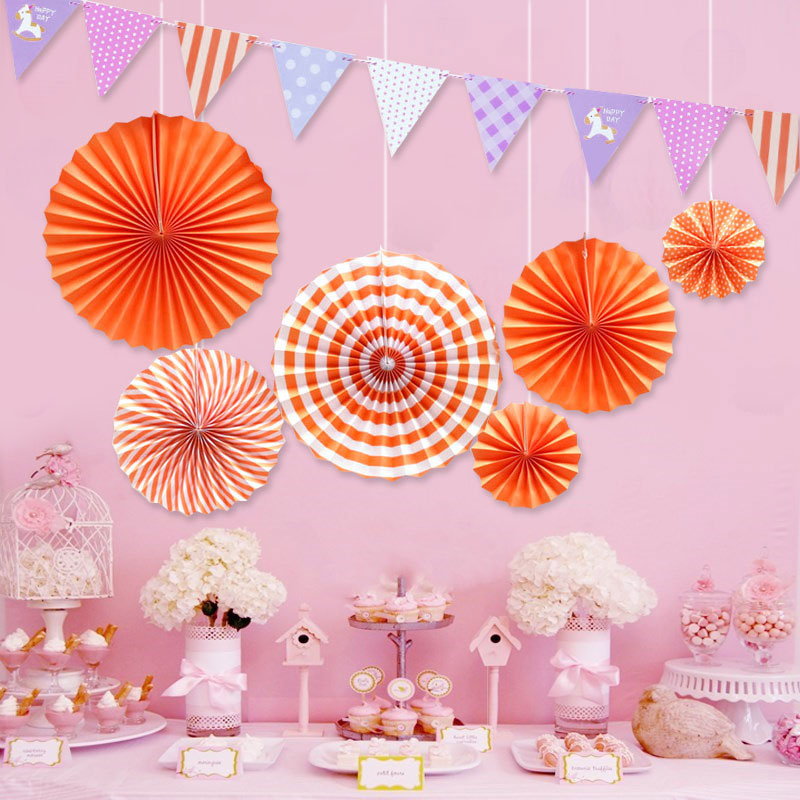 Paper Fan Decoration - Party Backdrop Dessert Table Setup - Kidz Party ...