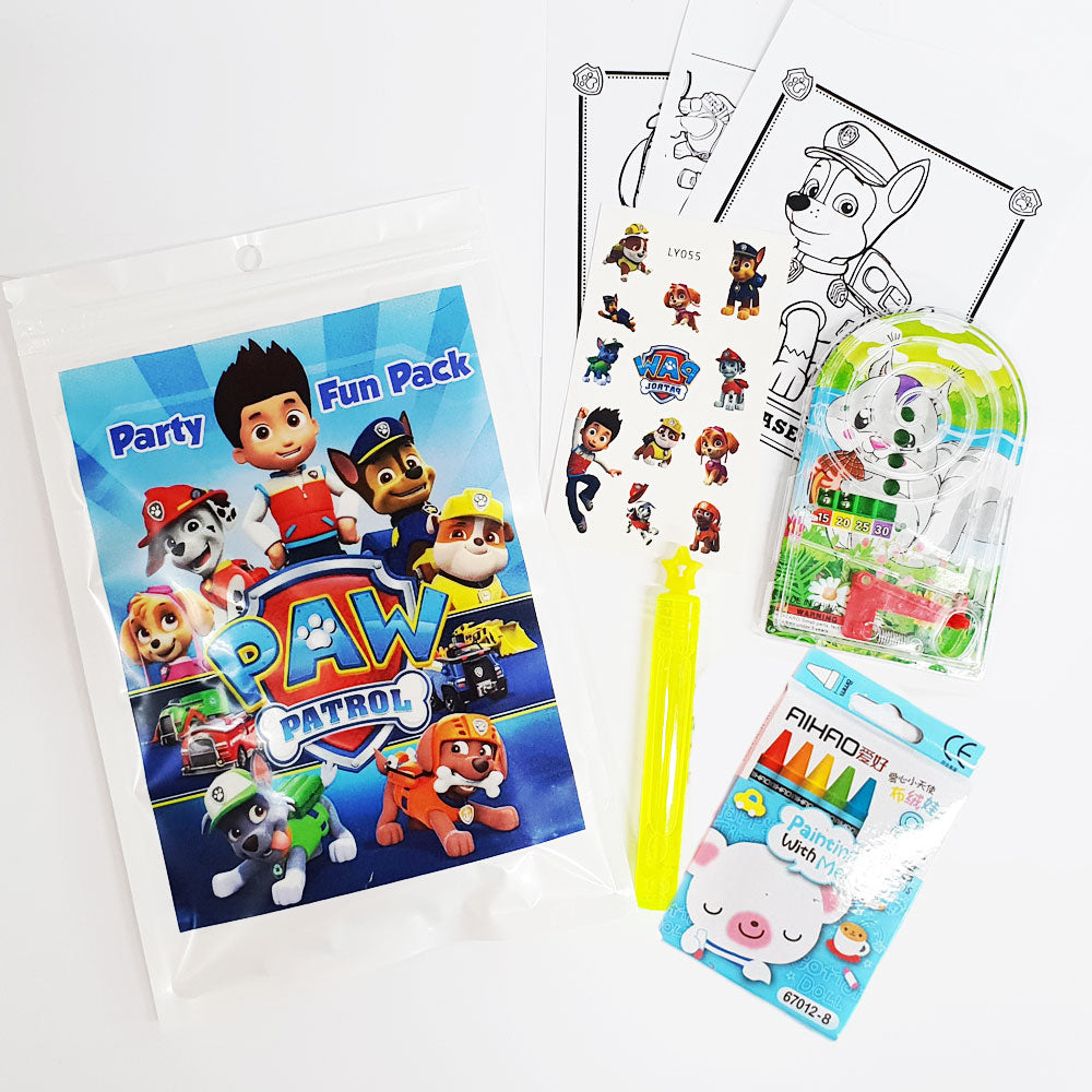 Paw Patrol Party Fun Pack | Gift Favour, Party Game, Door Gifts ...
