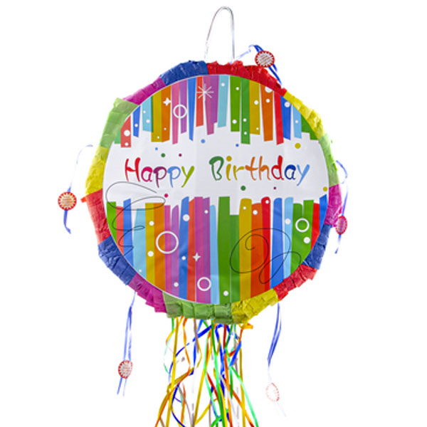Rainbow Happy Birthday Dots Pinata | Party Activity, Birthday ...