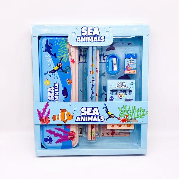 Sea Animals Stationery Pencil Box Gift Set | Party Favors, Kids Goodie ...