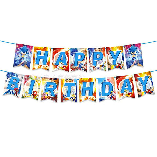 Sonic the Hedgehog Happy Birthday Banner | Party Supplies Singapore ...