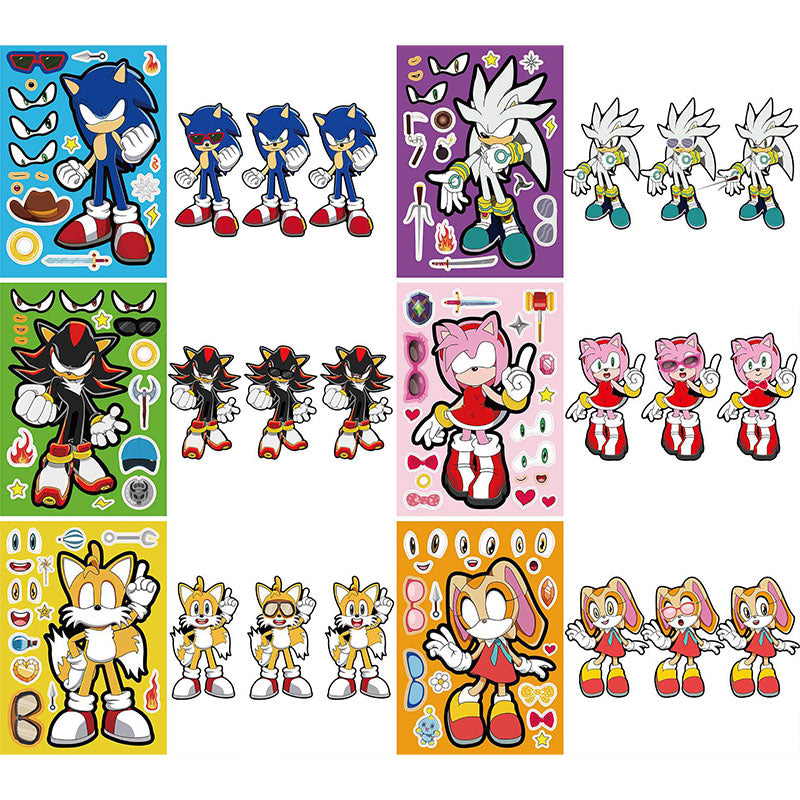 Sonic Hedgehog Make a Face Sticker Book - Kids Activities Goody Bag ...